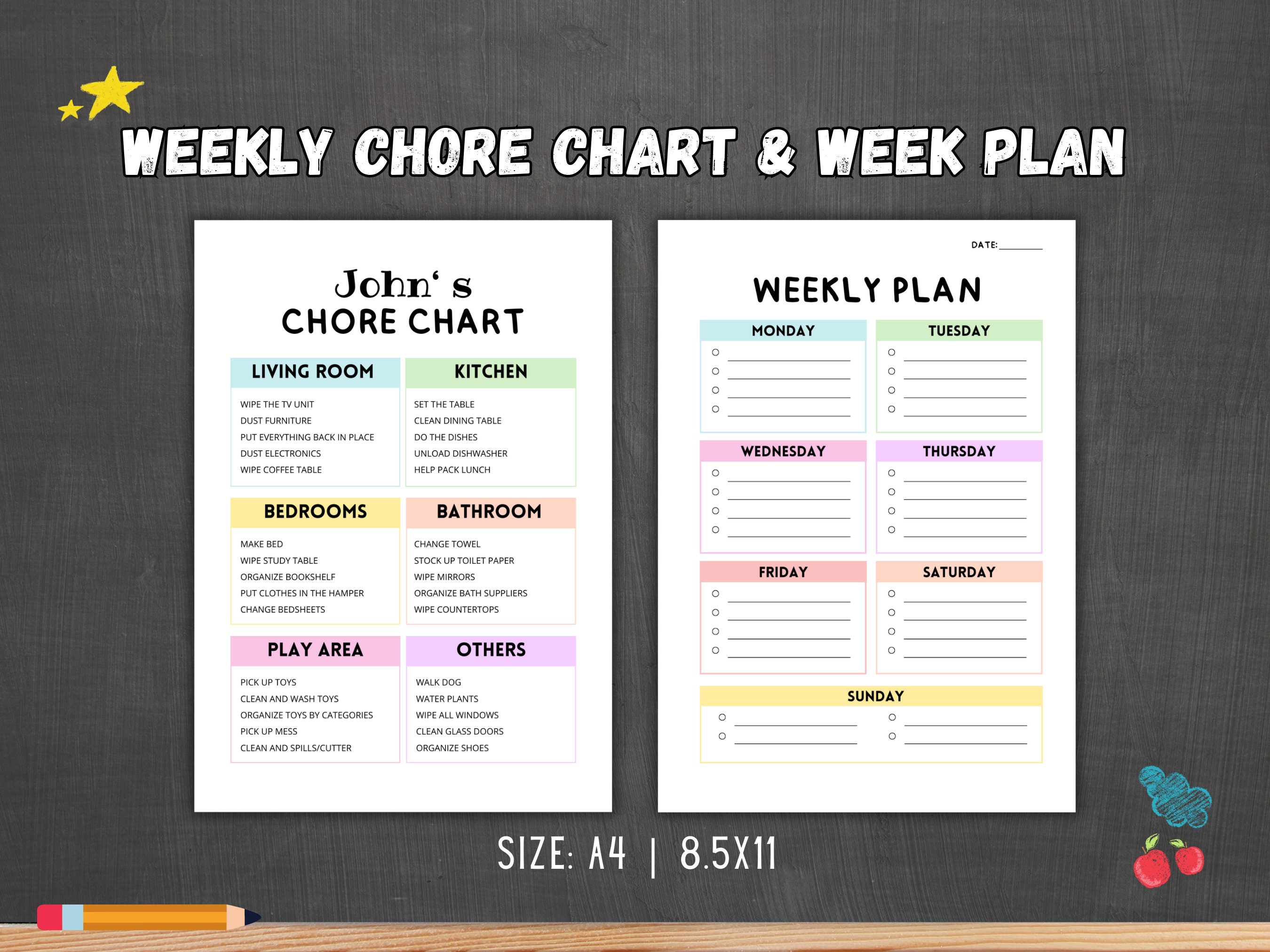 Printable Editable 2023-2024 School Planner School Calendar - Etsy