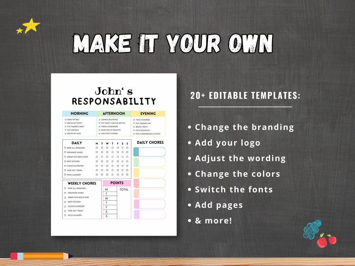Printable Editable 2023-2024 School Planner School Calendar - Etsy