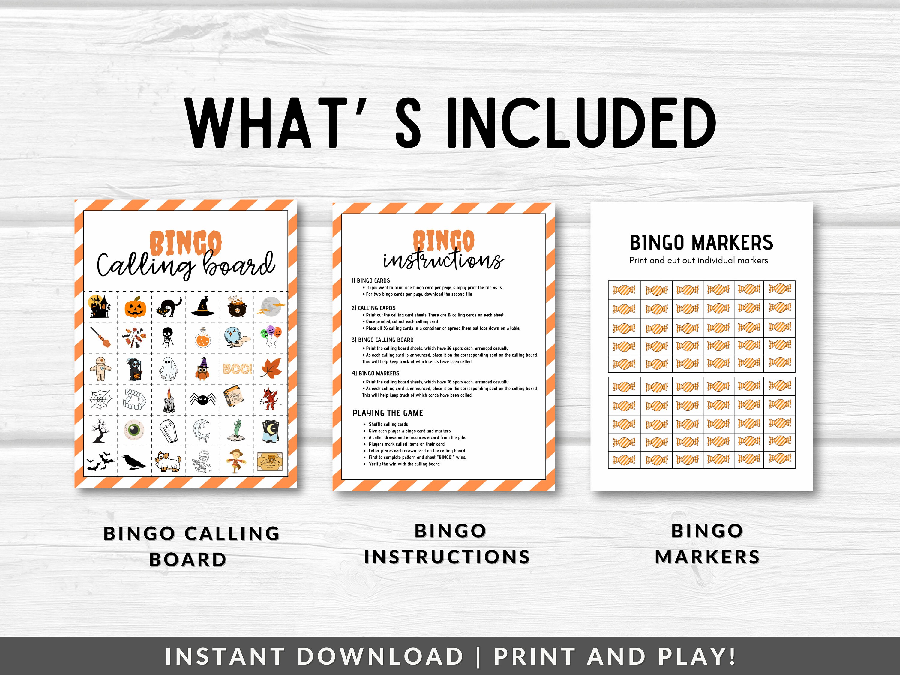 Halloween Bingo Halloween Party Game Bingo Game for - Etsy UK