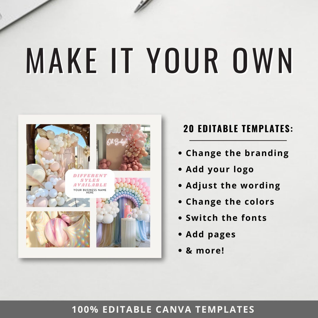 Balloon Decor Social Media Posts, Instagram, Facebook, Social Media ...