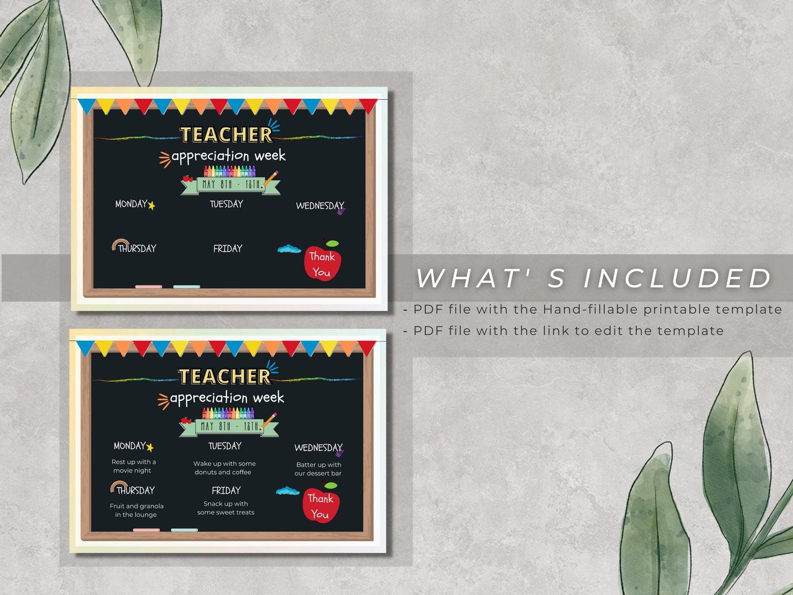 Editable Teacher Appreciation Week, Itinerary Poster , Teacher Staff ...