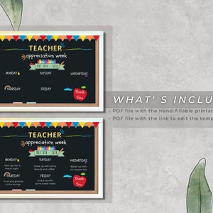 Editable Teacher Appreciation Week, Itinerary Poster , Teacher Staff ...