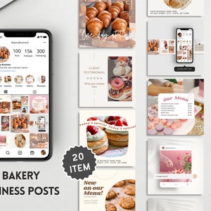 Bakery Post Template, Social Media Marketing Template for Bakery ...
