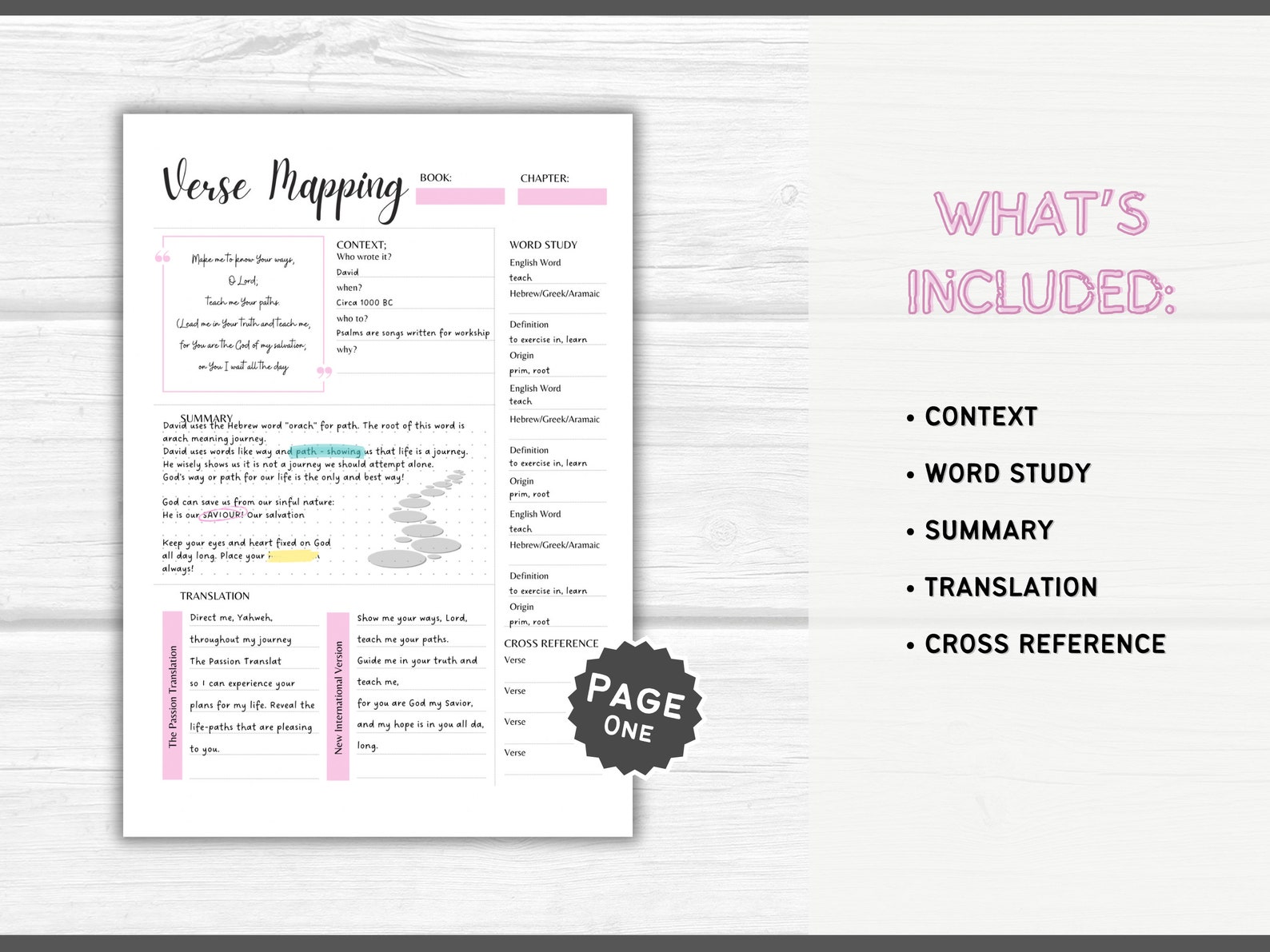 Printable BIBLE VERSE MAPPING Bible Study Journal Read Through the ...