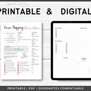 Printable BIBLE VERSE MAPPING Bible Study Journal Read Through the ...