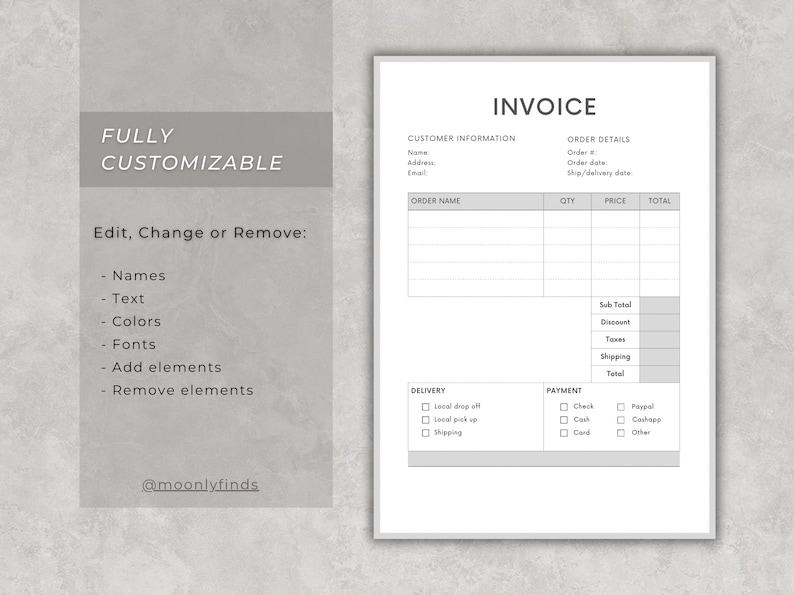 Invoice Template - Minimalist Business Invoice, Small Business Template ...