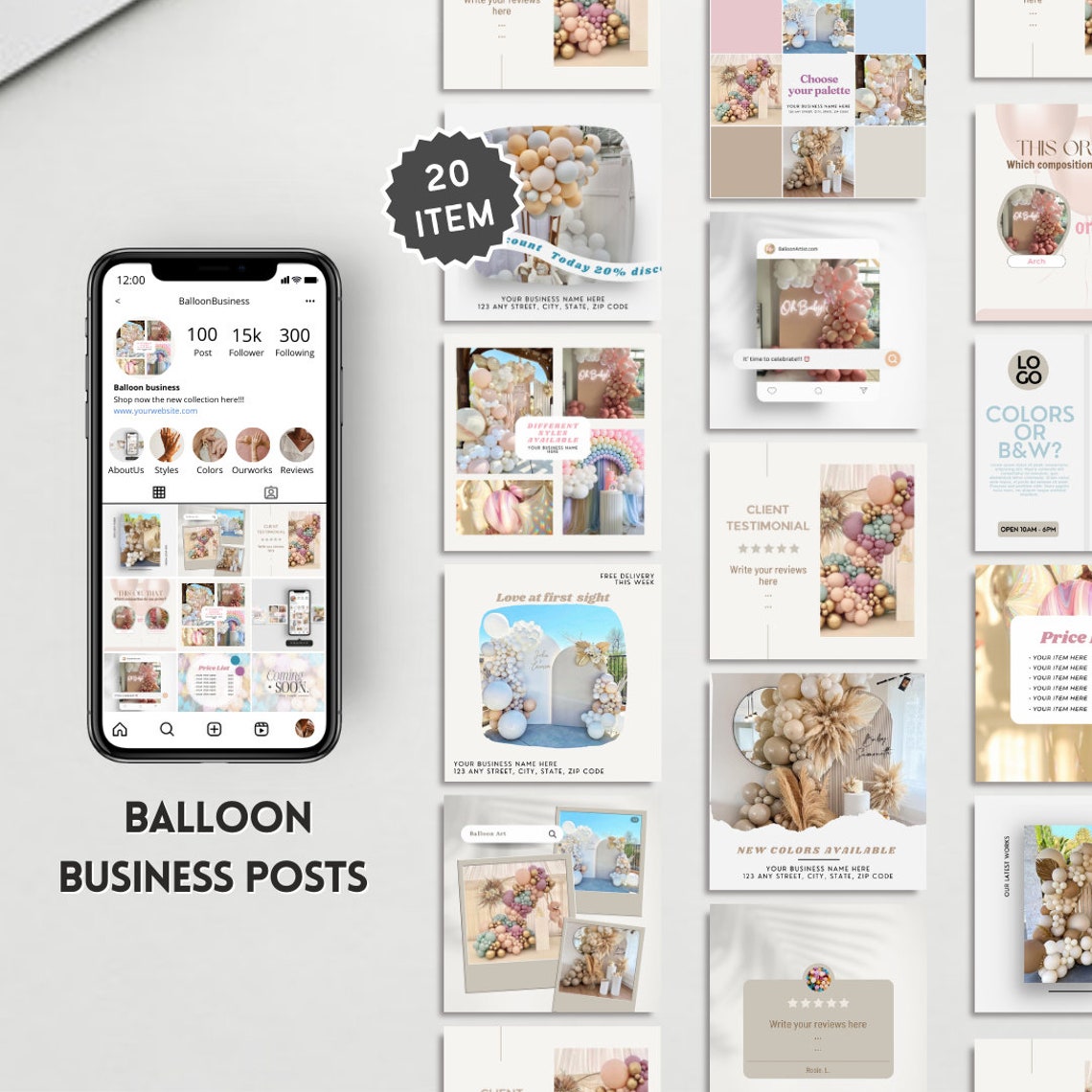 Balloon Decor Social Media Posts, Instagram, Facebook, Social Media ...