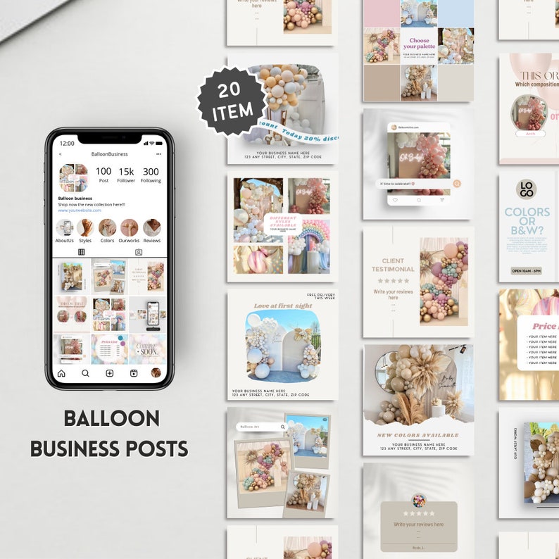 Balloon Decor Social Media Posts, Instagram, Facebook, Social Media ...
