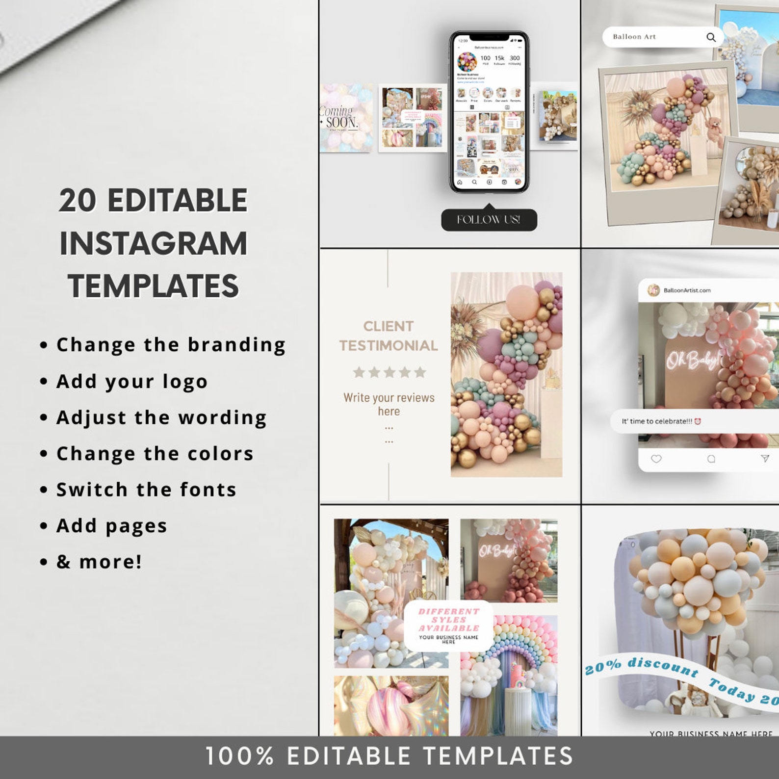 Balloon Decor Social Media Posts, Instagram, Facebook, Social Media ...