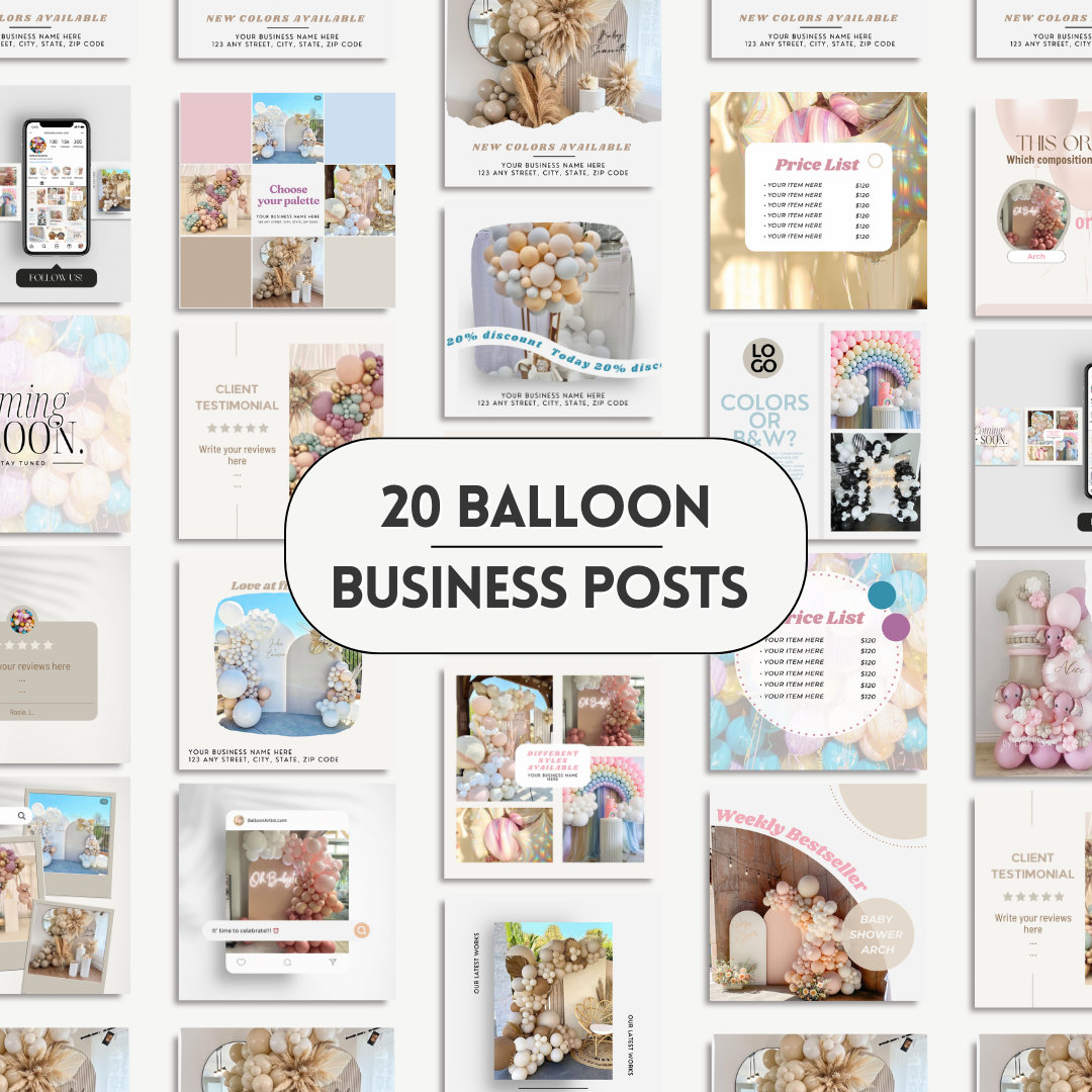 Balloon Decor Social Media Posts, Instagram, Facebook, Social Media ...