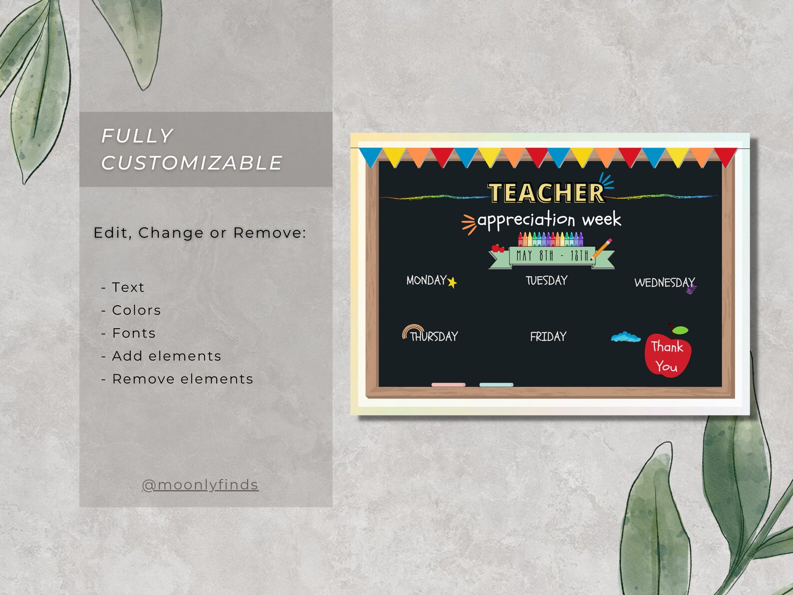 Editable Teacher Appreciation Week, Itinerary Poster , Teacher Staff ...