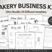 BAKERY BRANDING KIT, Cake Business Bundle, Bakery Business Forms Bundle ...