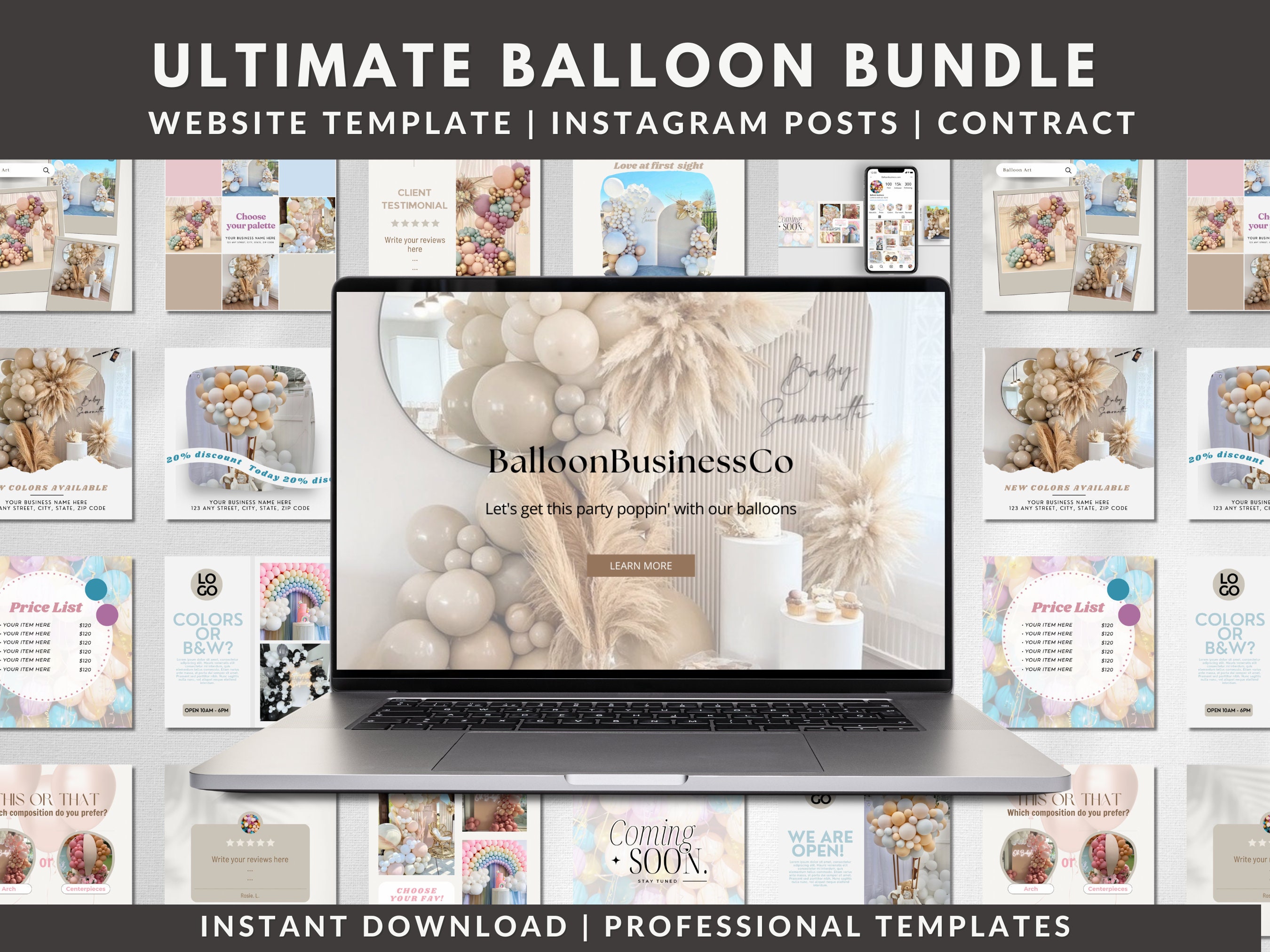 The ULTIMATE Balloon Business Bundle, Balloon Artist Contract Template ...