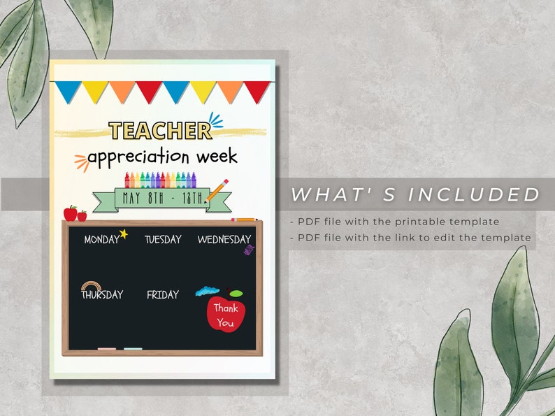 Editable Teacher Appreciation Week, Itinerary Poster , Teacher Staff ...