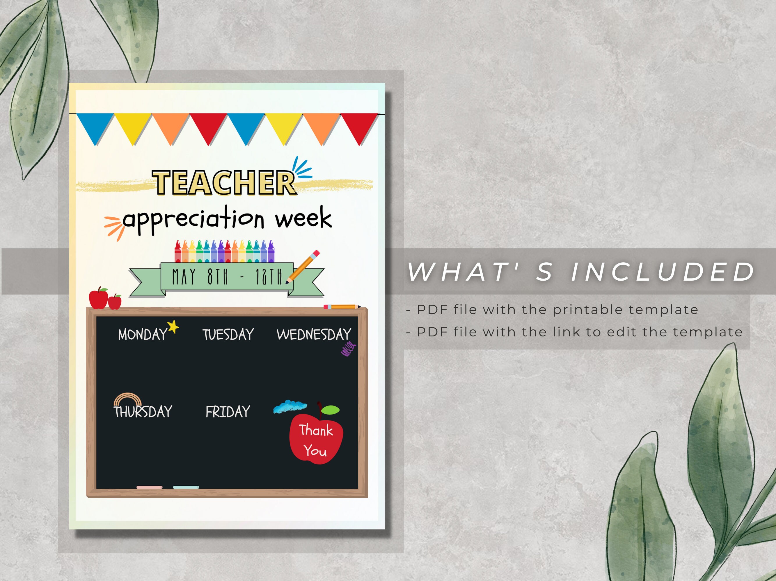 Editable Teacher Appreciation Week, Itinerary Poster , Teacher Staff ...