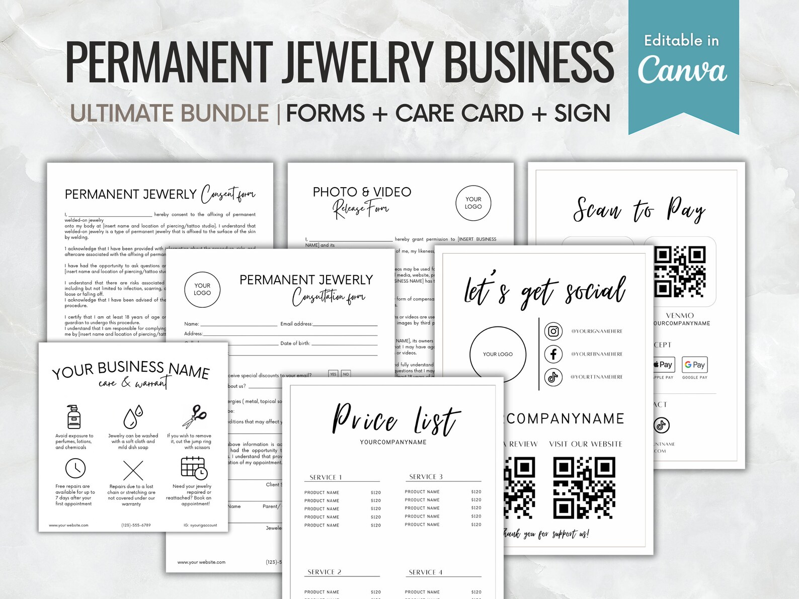 Permanent Jewelry Business Starter Kit, Permanent Jewelry Warranty Care ...