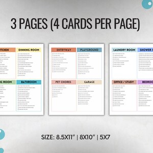 Cleaning Checklist, Cleaning Cards, Adhd Cleaning, Editable Chore List ...