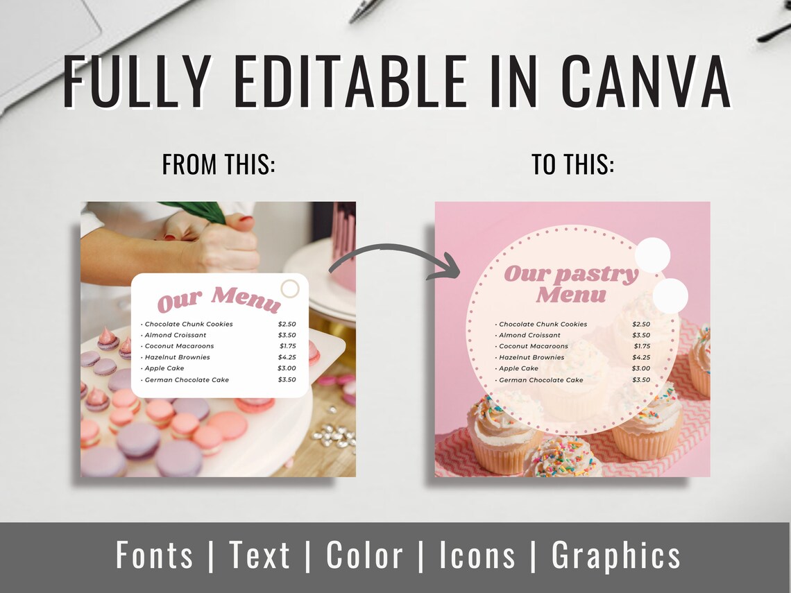 Bakery Post Template, Social Media Marketing Template for Bakery ...