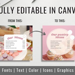 Bakery Post Template, Social Media Marketing Template for Bakery ...