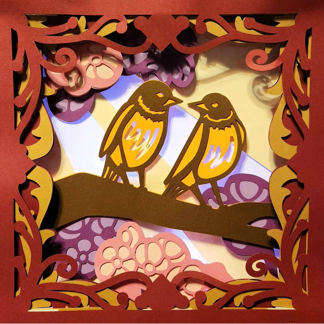 Shadowbox SVG Layered Bird Art Digital Template Paper Layer - Etsy