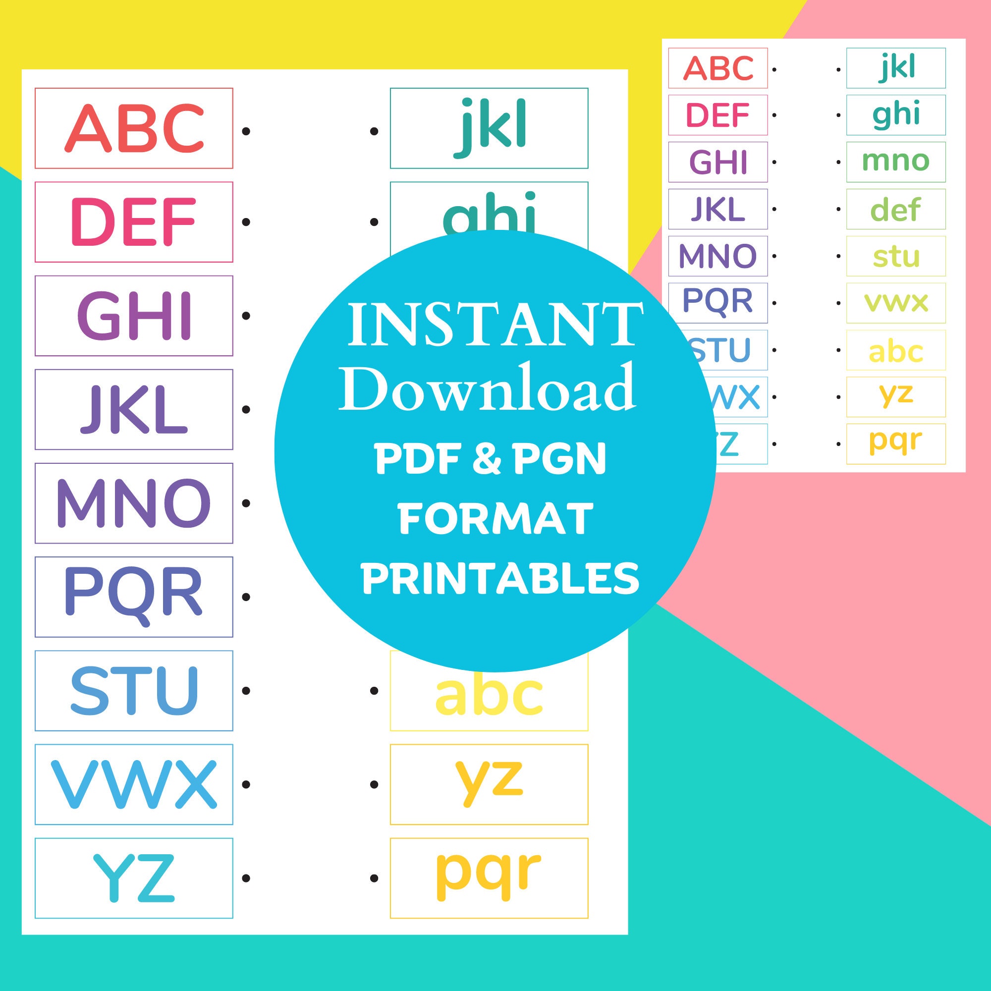 Matching Alphabet ABC Preschool Kindergarten Learning Activity Practice ...