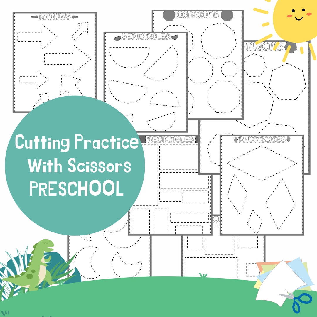 Scissors Practice Cutting Toddler Practice Fine Motor Practice ...