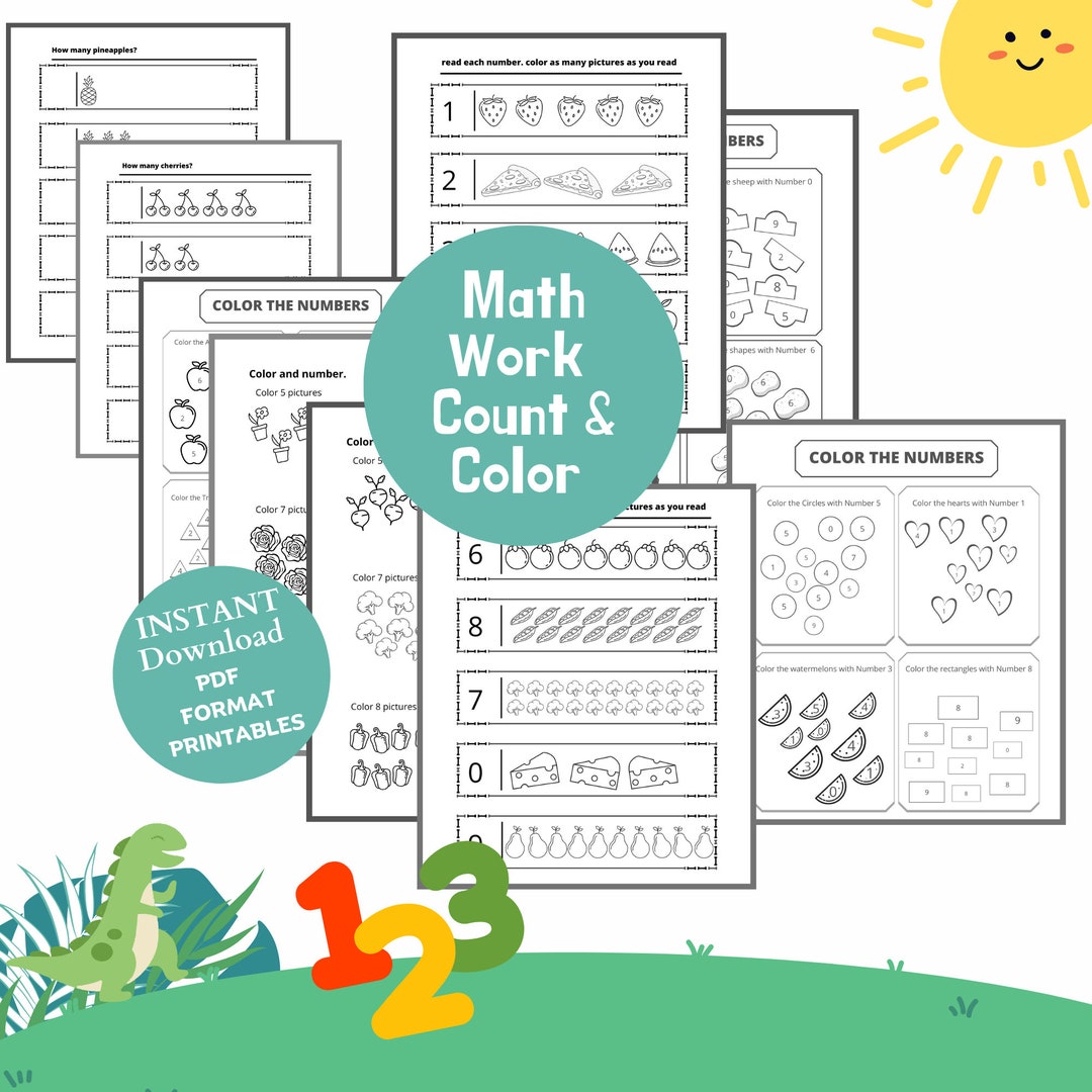Numbers Practice for Kindergarten Preschool Activity Homeschool ...