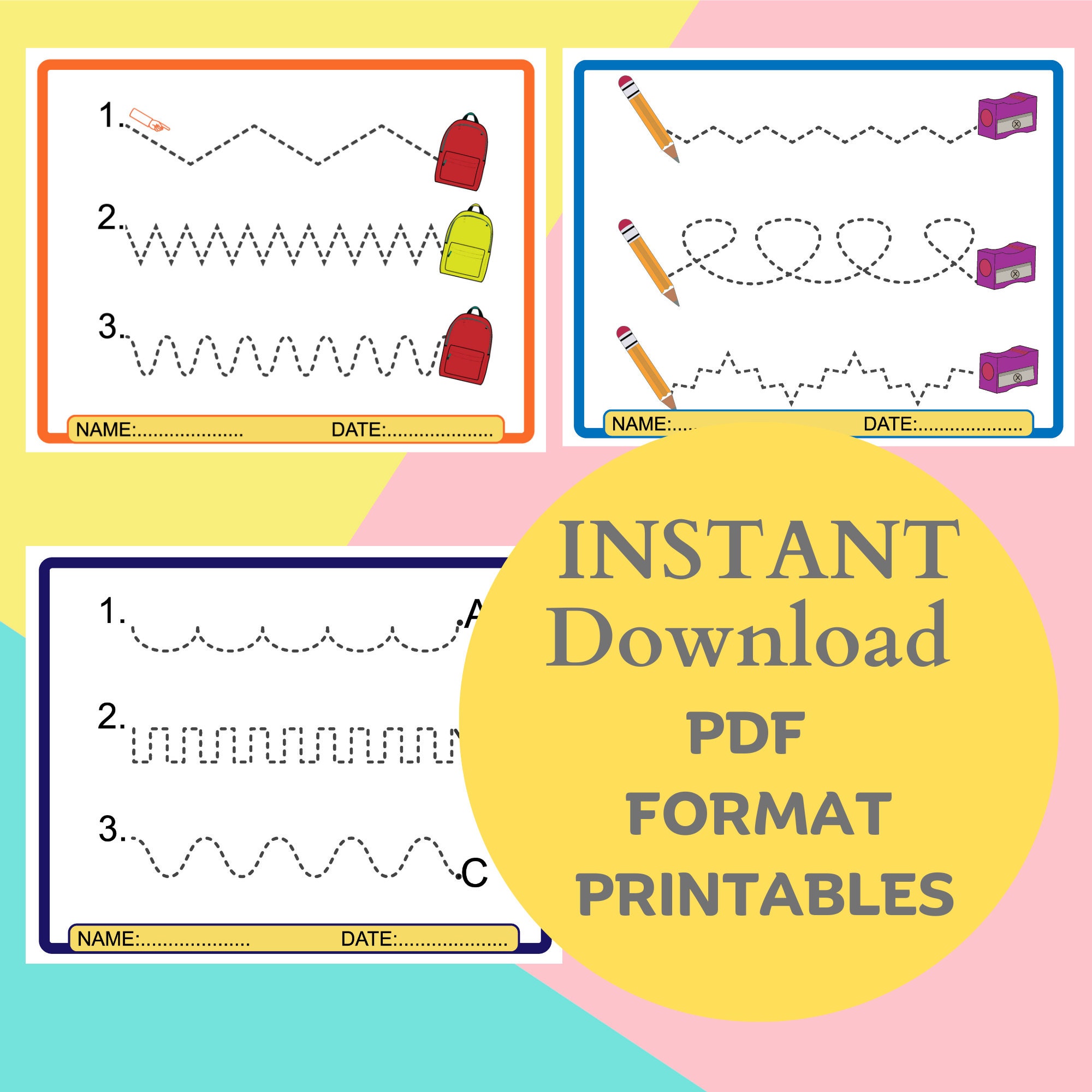 Preschool Curriculum Learning Busy Book Preschool Printable Worksheets ...
