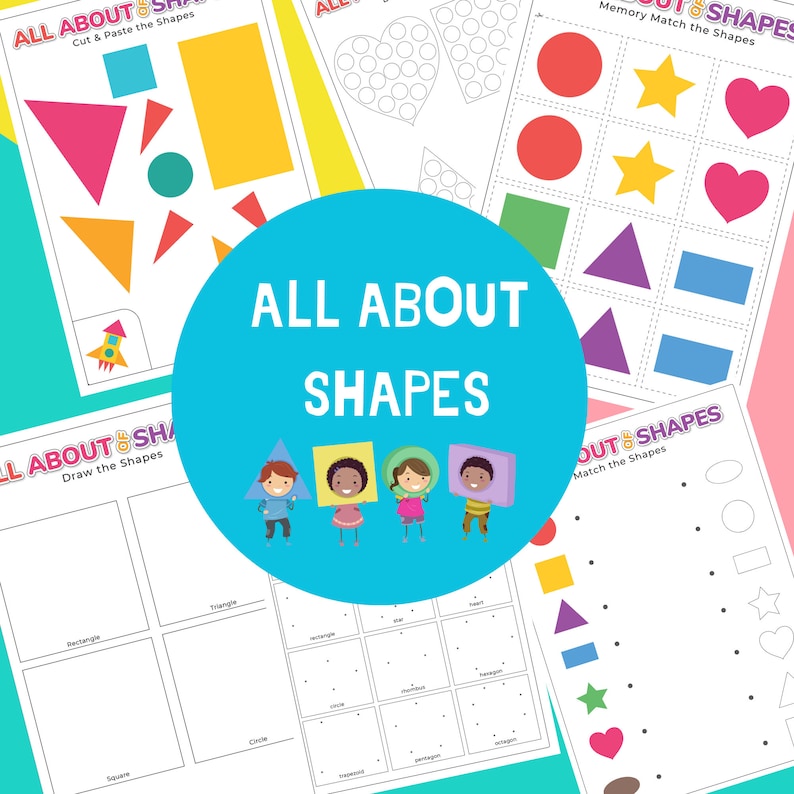 Shapes Activities Printable Preschool Kindergarten Learning Activity ...