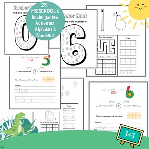 Kindergarten Learning Worksheets Bundle Printable Pages Activity ...