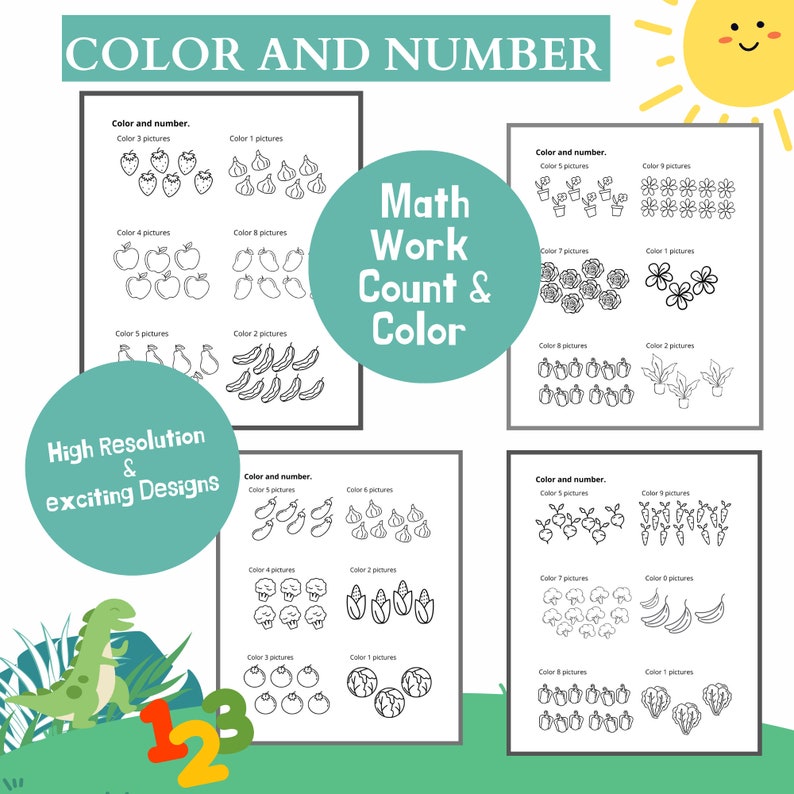 Numbers Practice for Kindergarten Preschool Activity Homeschool ...