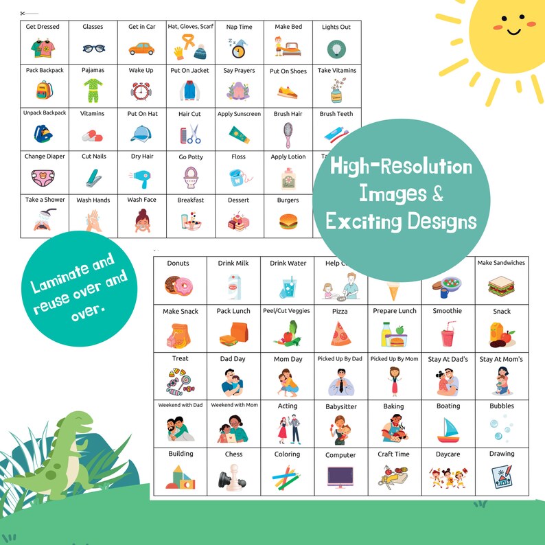 Weekly Kids Calendar, Printable Visual Schedule, Perpetual Calendar ...