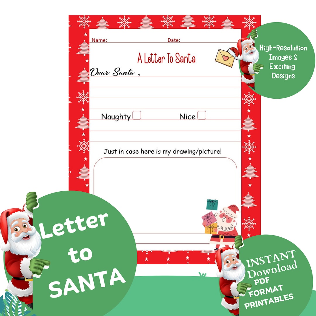 Letter to Santa Kids Letter to Santa Santa Claus Letter Christmas ...