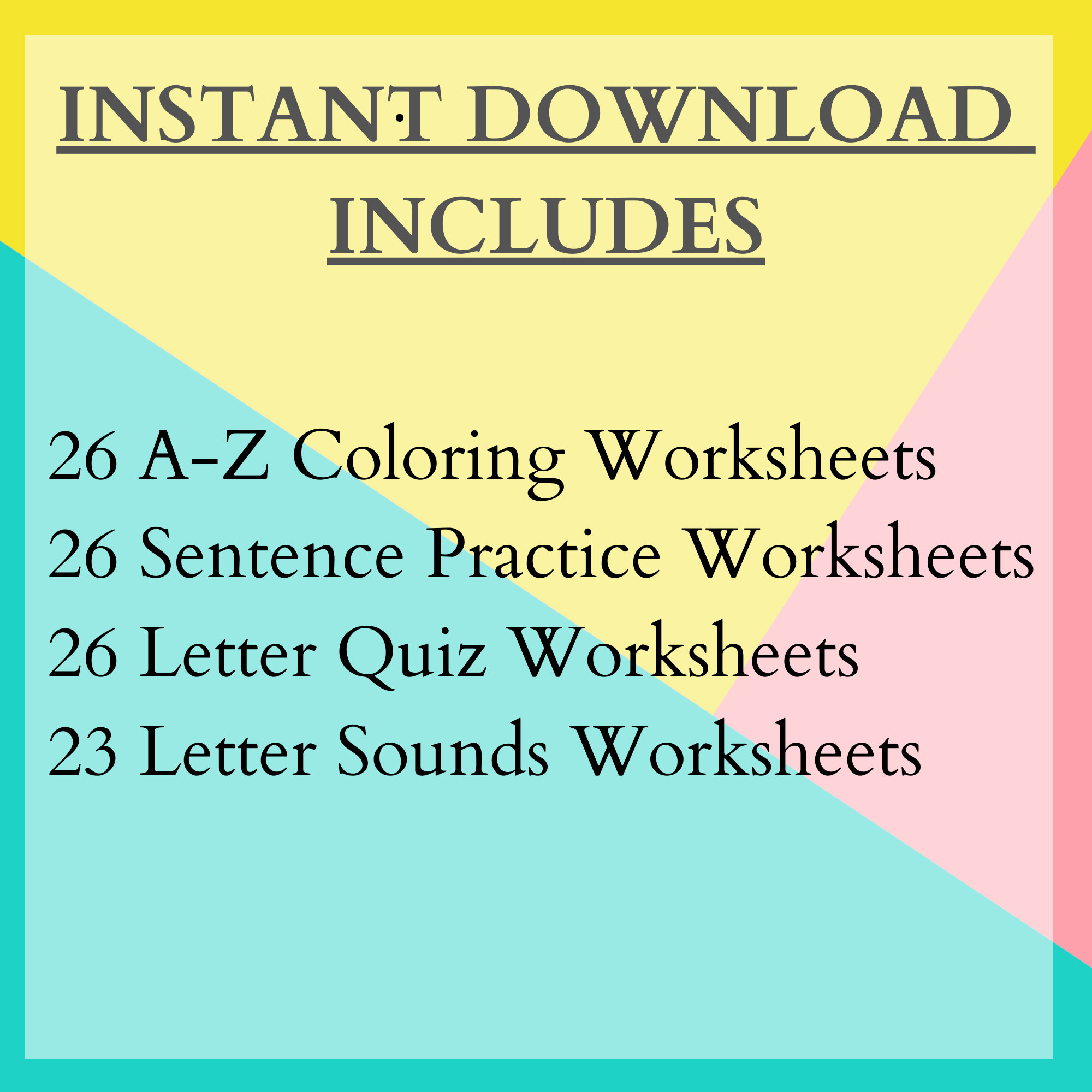 Alphabet Printable Lettering Activities Bundle Toddler - Etsy