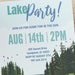 Lake Party Invitation Template Lake Celebration Cabin Party Summer ...
