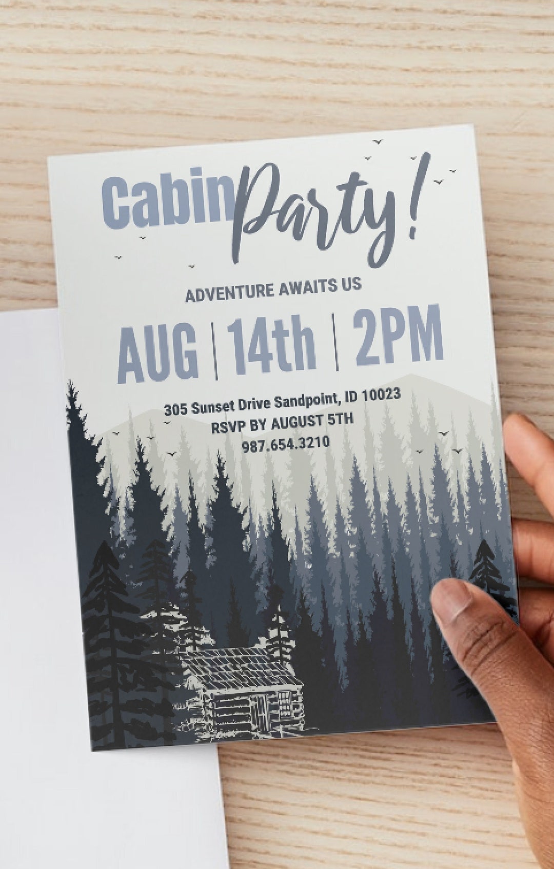 Cabin Party Invitation Template Cabin Birthday Cabin Celebration ...