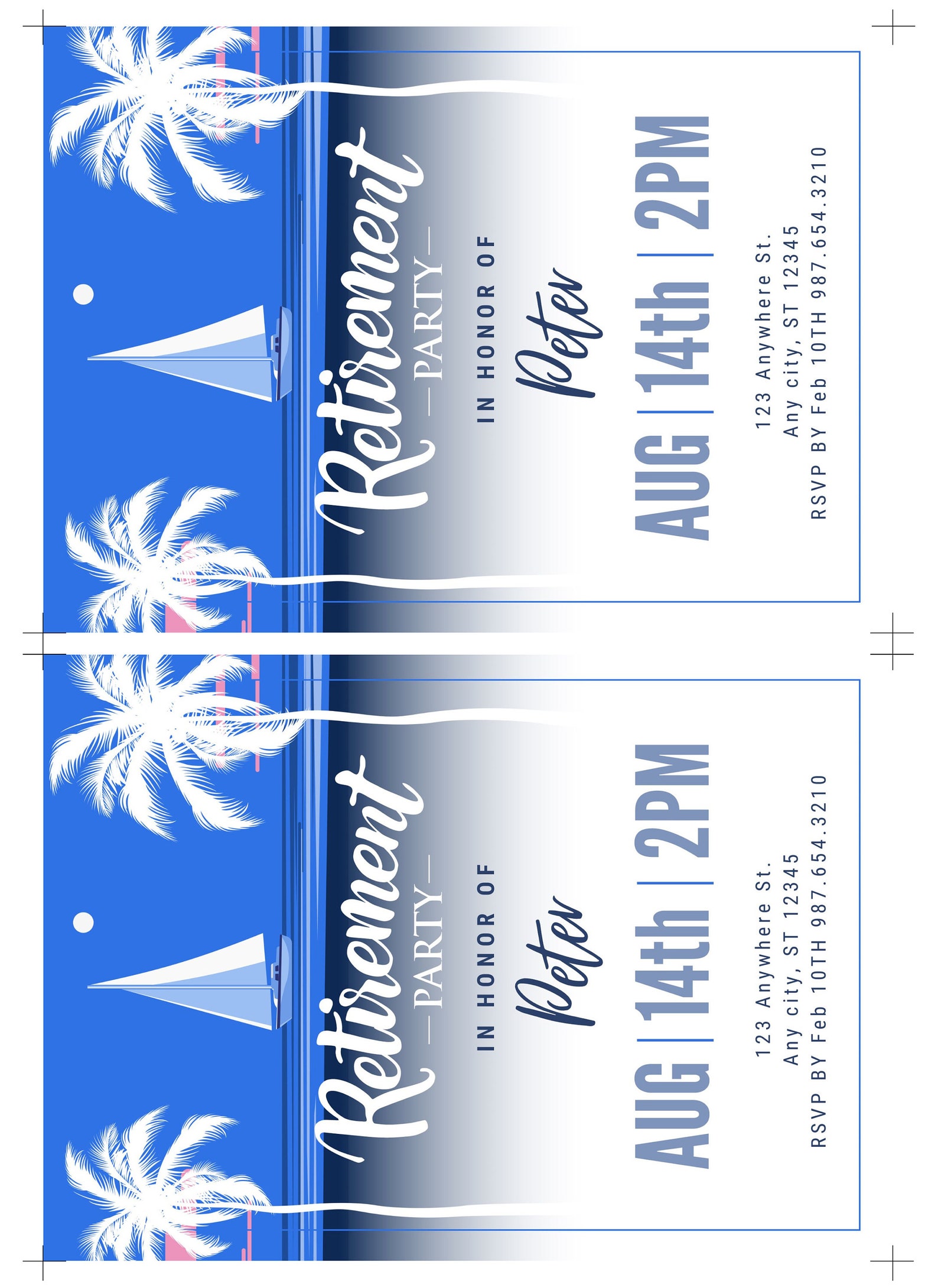 Retirement Party Invitation Template Retirement Celebration Retirement ...