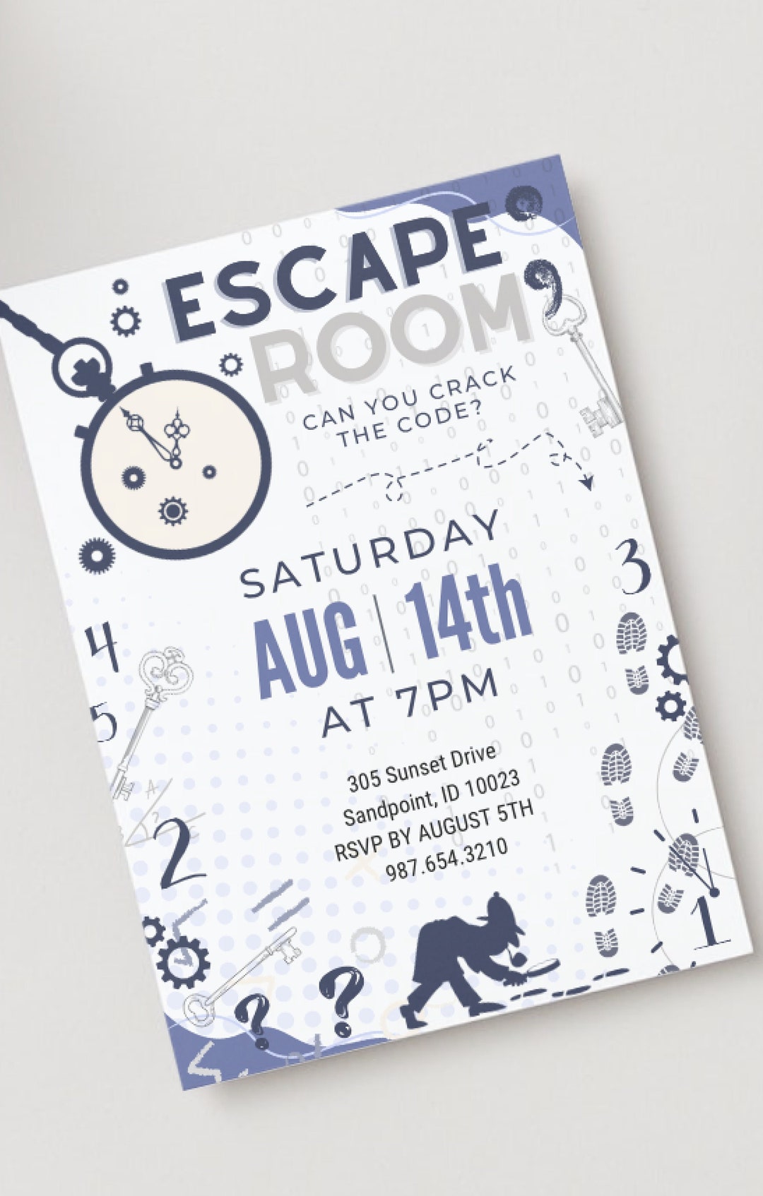 Escape Room Invitation Template Escape Room Party Mystery Party Escape ...