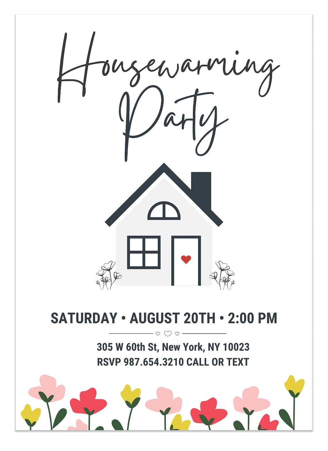 Housewarming Party Invitation Template New House Party New Home ...