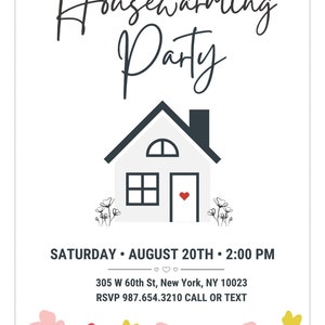 Housewarming Party Invitation Template New House Party New Home ...