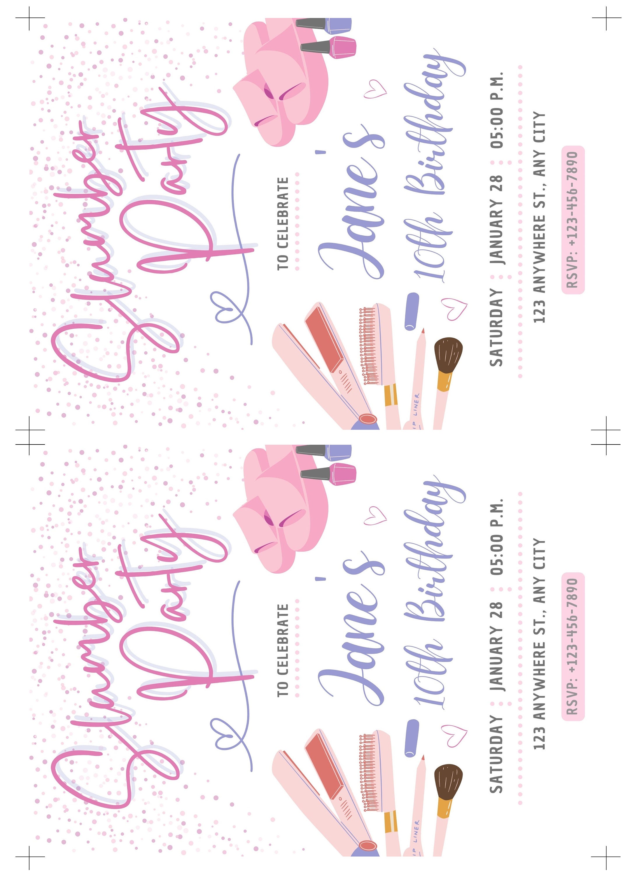 Slumber Party Invitation Template Sleep Over Invitation Pajama Party ...