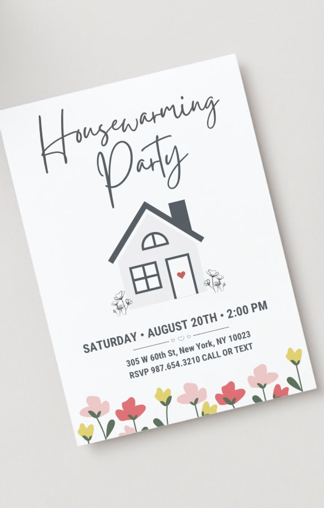Housewarming Party Invitation Template New House Party New Home ...