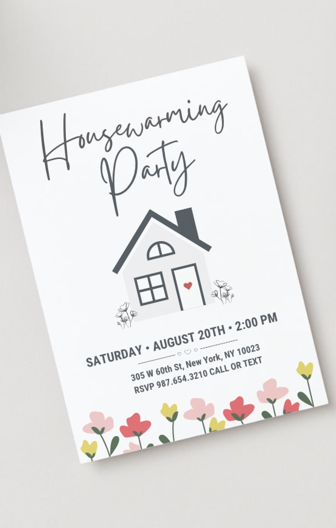 Housewarming Party Invitation Template New House Party New Home ...