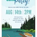 Lake Party Invitation Template Lake Celebration Cabin Party Summer ...