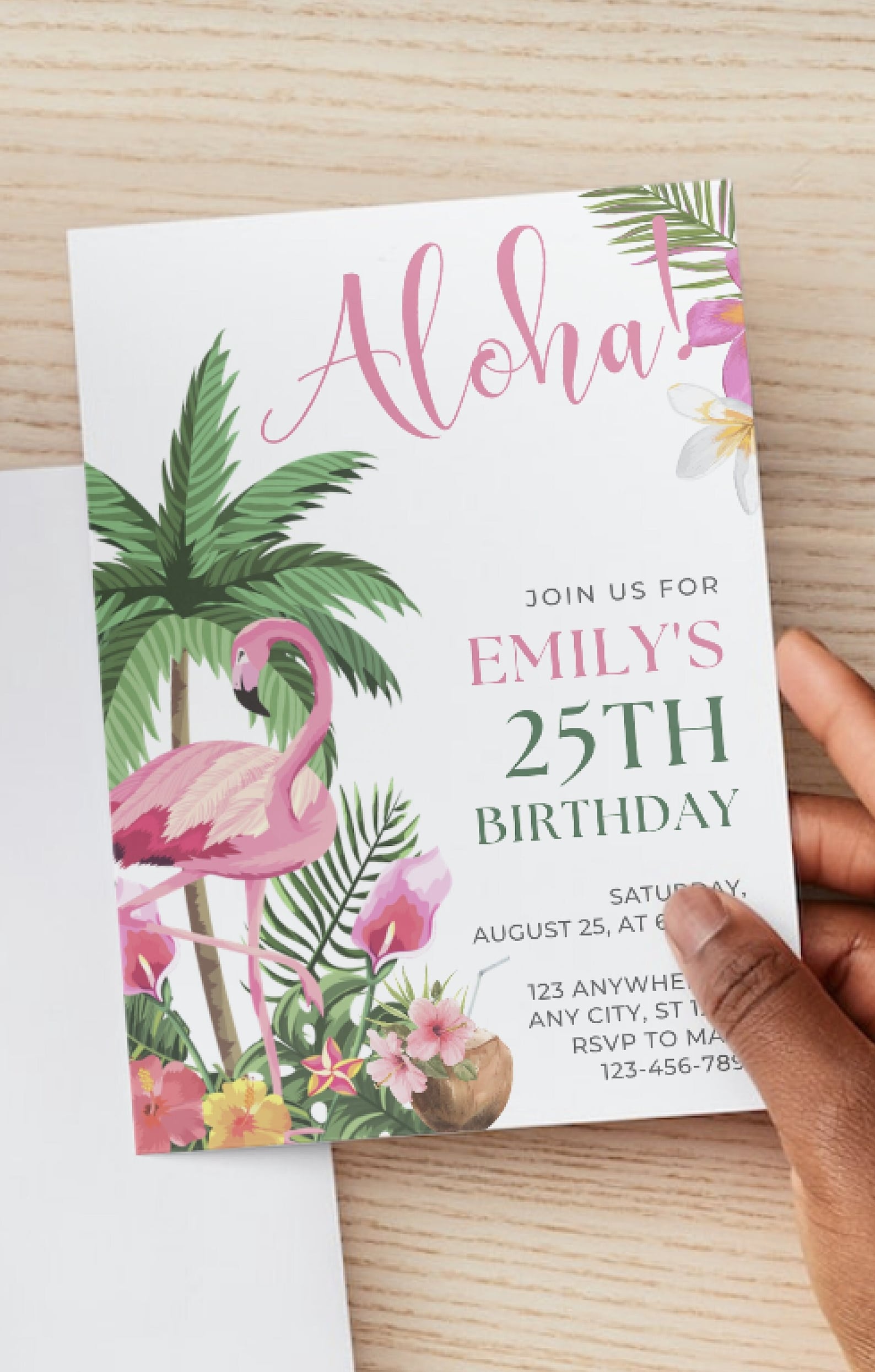 Aloha Birthday Invitation Template Aloha Party Hawaiian Birthday ...