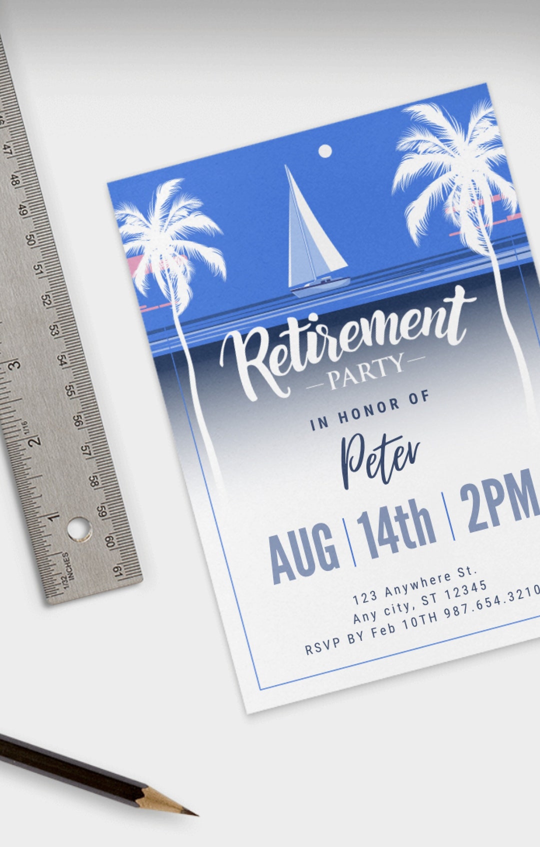 Retirement Party Invitation Template Retirement Celebration Retirement ...