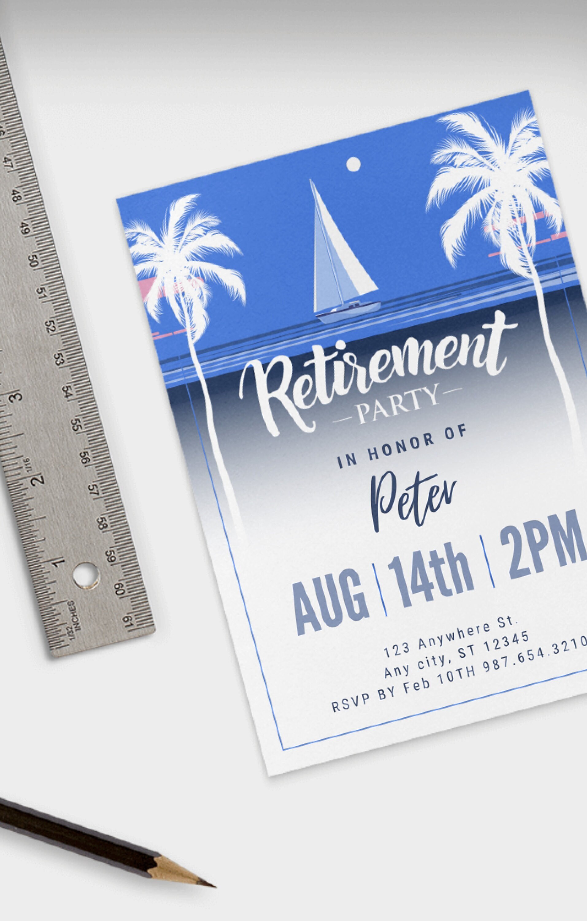 Retirement Party Invitation Template Retirement Celebration Retirement ...