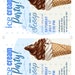 Ice Cream Party Invitation Template Blue Ice Cream Birthday Party ...