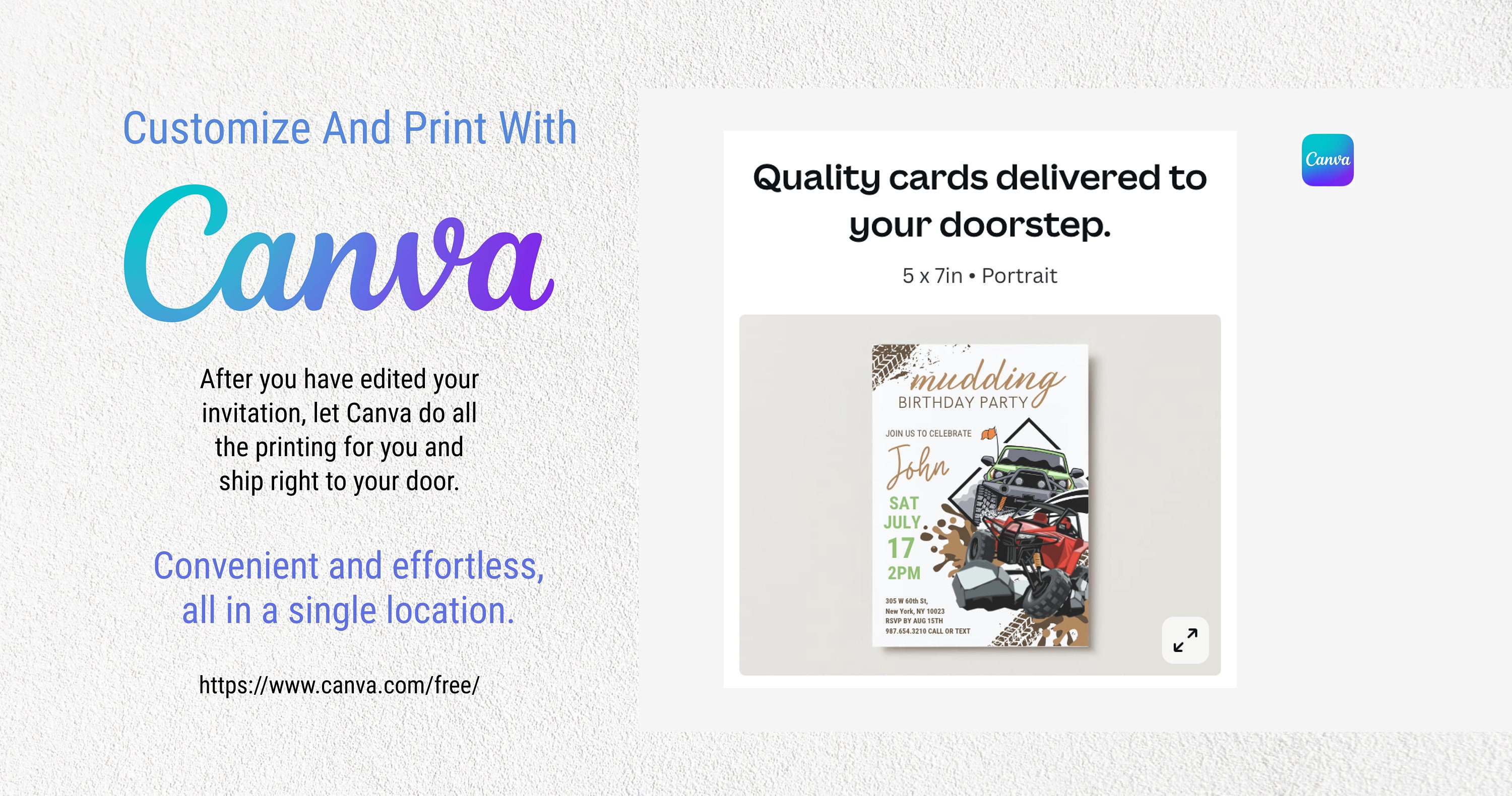 Mudding Birthday Invitation Template Muddin Party ATV Party ATV ...