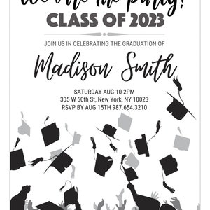 Graduation Party Invitation Template Class of 2023 Graduation ...